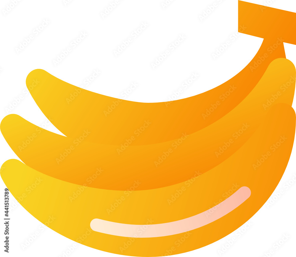 banana gradient icon Stock Vector | Adobe Stock