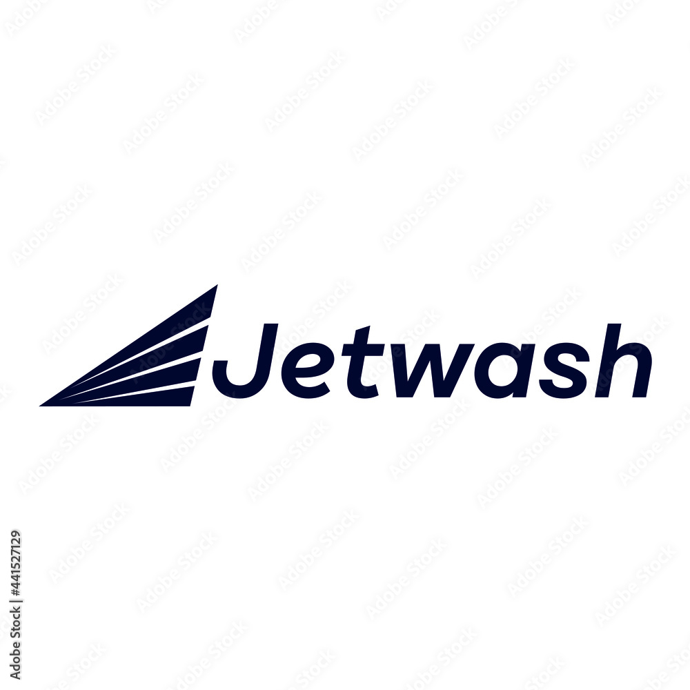 washing logo with speed icon jet vector design Stock Vector | Adobe Stock