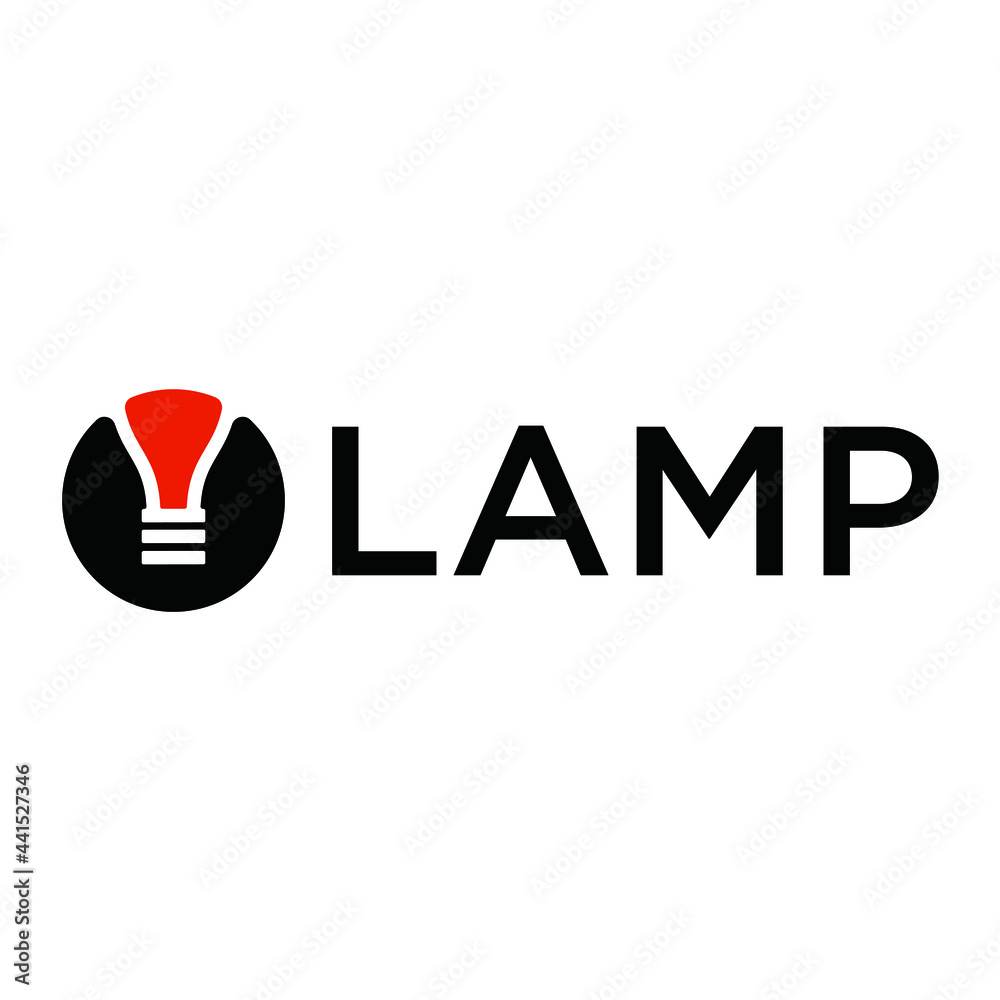 lamp logo design vector icon Stock Vector | Adobe Stock