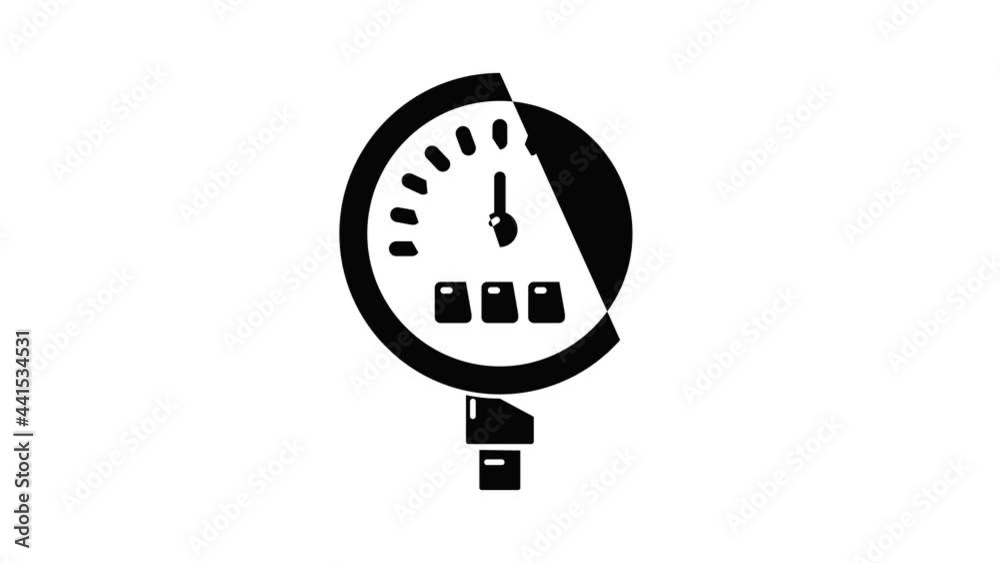 Pressure meter icon animation simple best object on white Stock ビデオ ...
