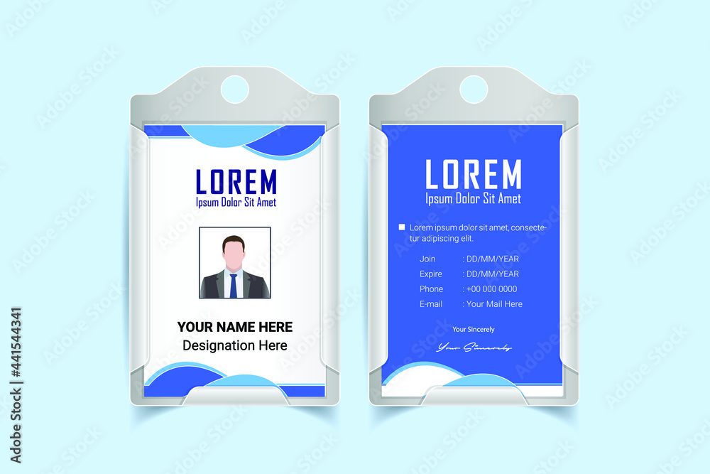 ID Card Design for Corporate Employee. Luxury, Modern, Elegant ...