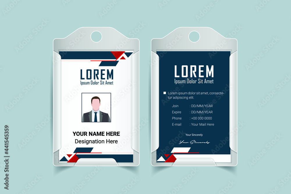 ID Card Design for Corporate Employee. Luxury, Modern, Elegant ...