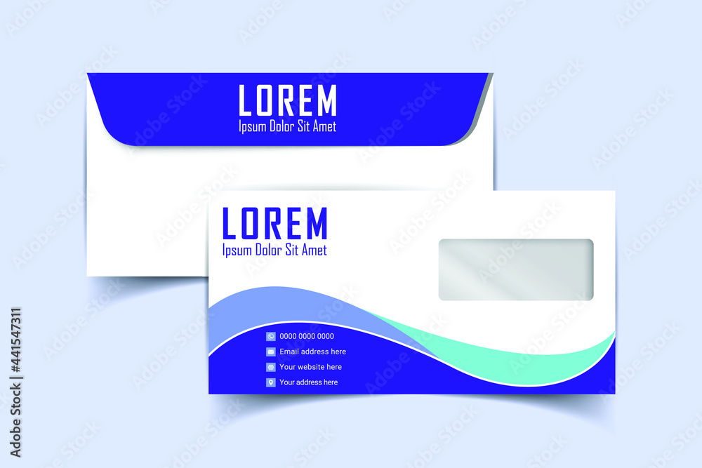 Envelope Design. DL Envelope design with front and back. Luxury, Modern ...