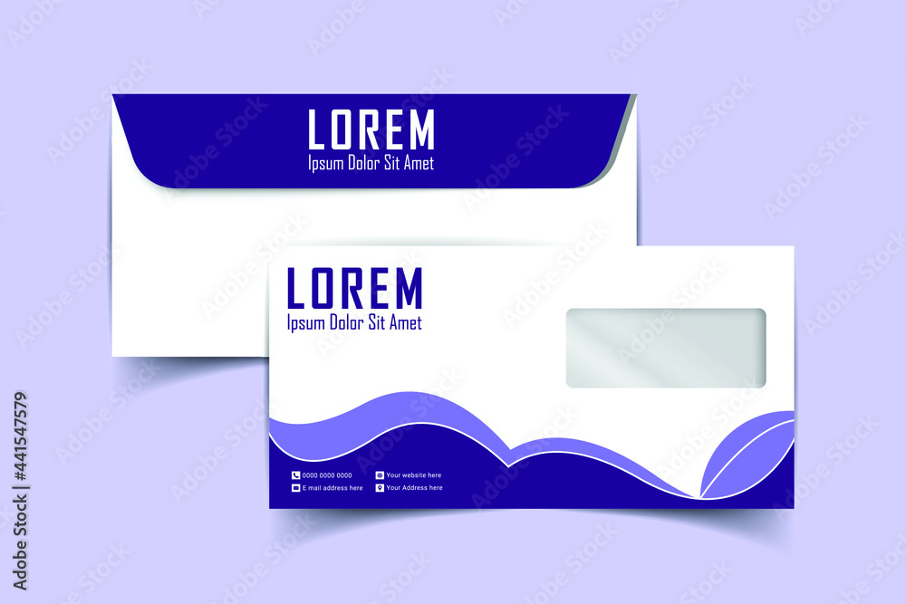 Envelope Design. DL Envelope design with front and back. Luxury, Modern ...