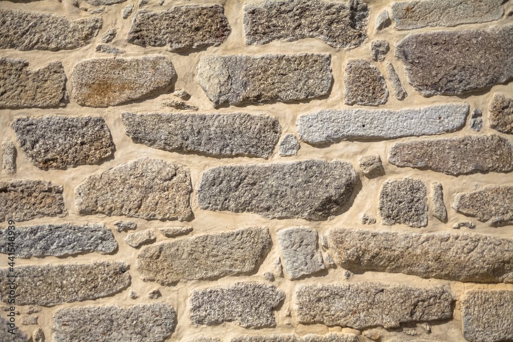 Architecture textures, detailed and rustic of paired masonry granite ...