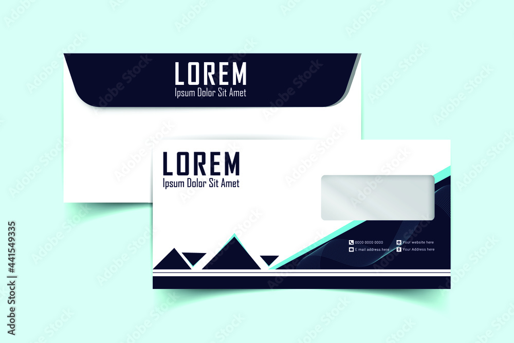 Envelope Design. DL Envelope design with front and back. Luxury, Modern ...