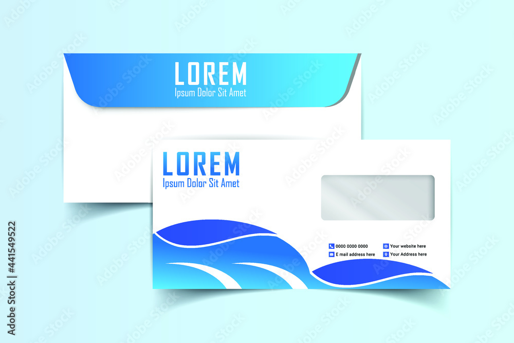 Envelope Design. DL Envelope design with front and back. Luxury, Modern ...