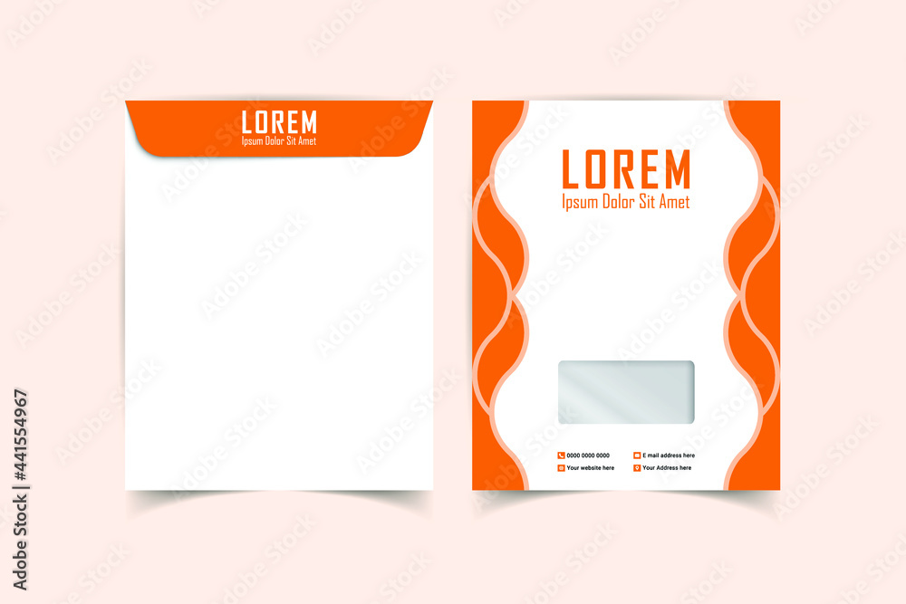 Envelope Design. A4 Envelope design with front and back. Luxury, Modern ...