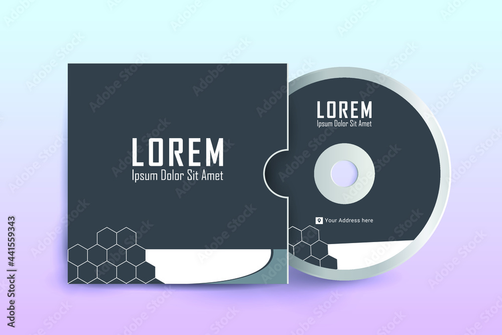 CD cover and Disk design. Luxury, Modern, Elegant, Professional ...