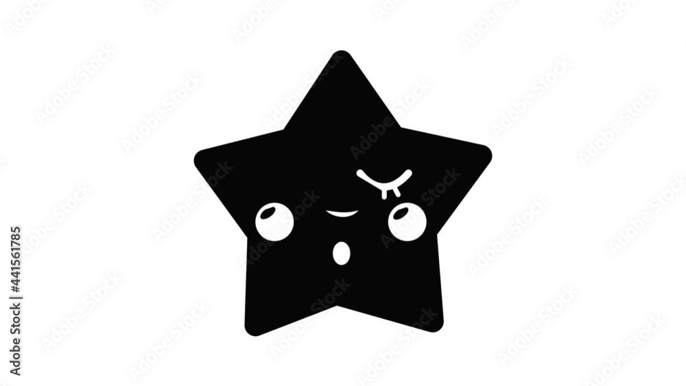 Sleeping star icon animation simple best object on white Stock Video ...