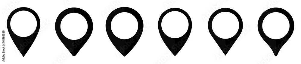 Location map pin icon set, Map pin markers, Location icon symbol ...
