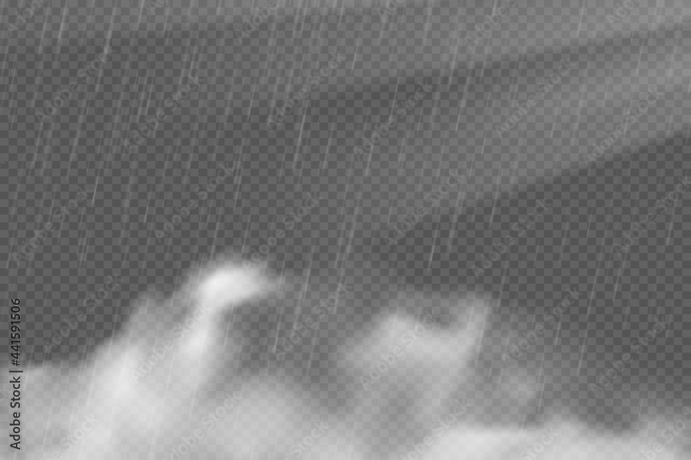 Rain transparent template background. Falling water drops texture ...