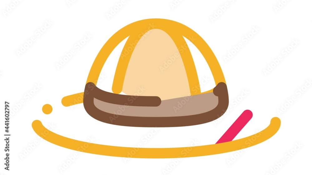 Hat Icon Animation. color Hat animated icon on white background Stock ...