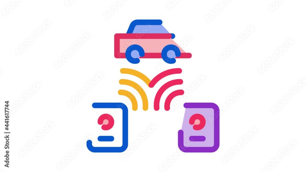 Vidéo Stock Code Car Grabber Icon Animation. color Code Car Grabber ...