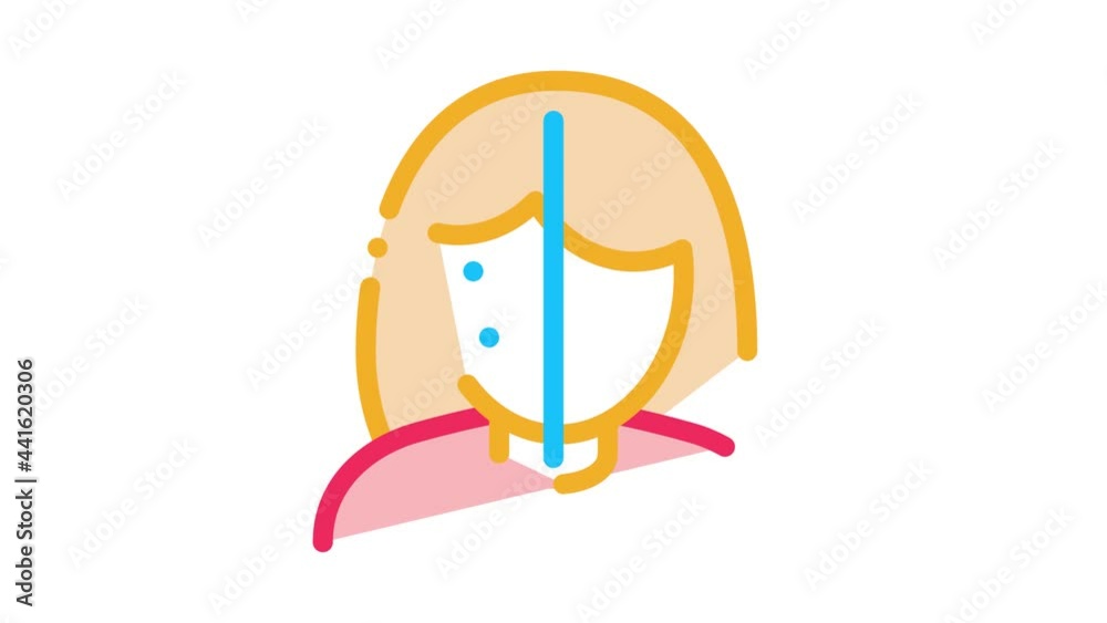 Skin Face Before and After Icon Animation. color Skin Face Before and ...