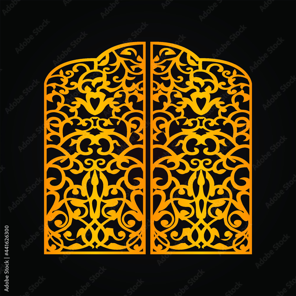 Laser cut gate panels, Modern gate design template, Creative CNC ...