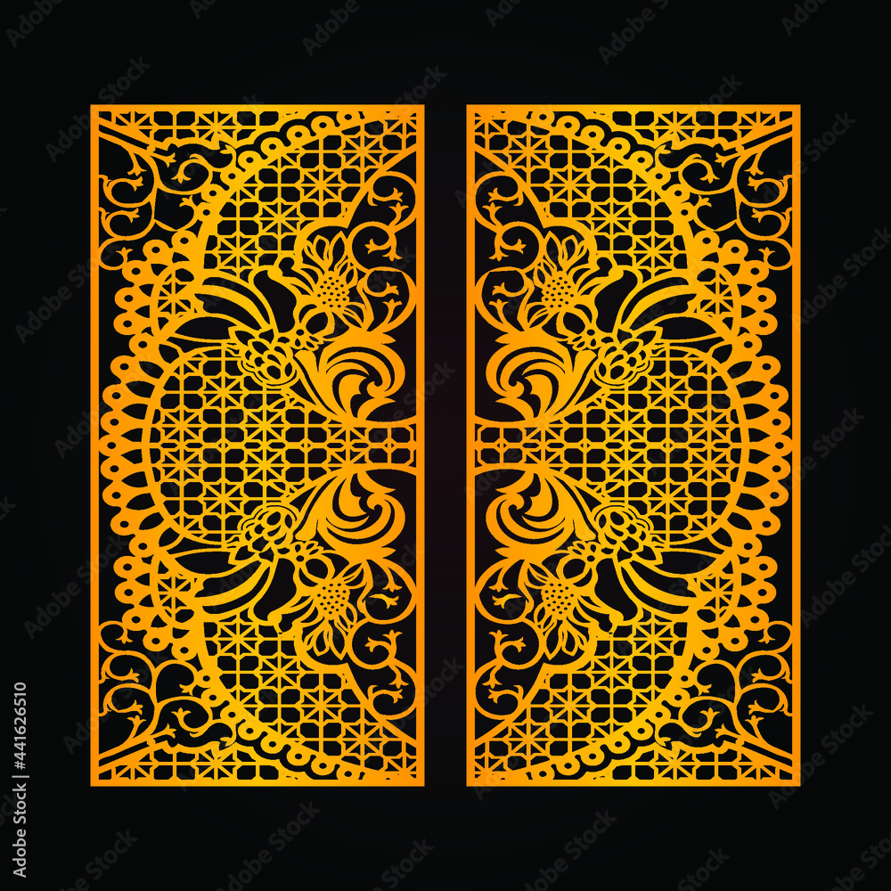 Laser cut gate panels, Modern gate design template, Creative CNC ...