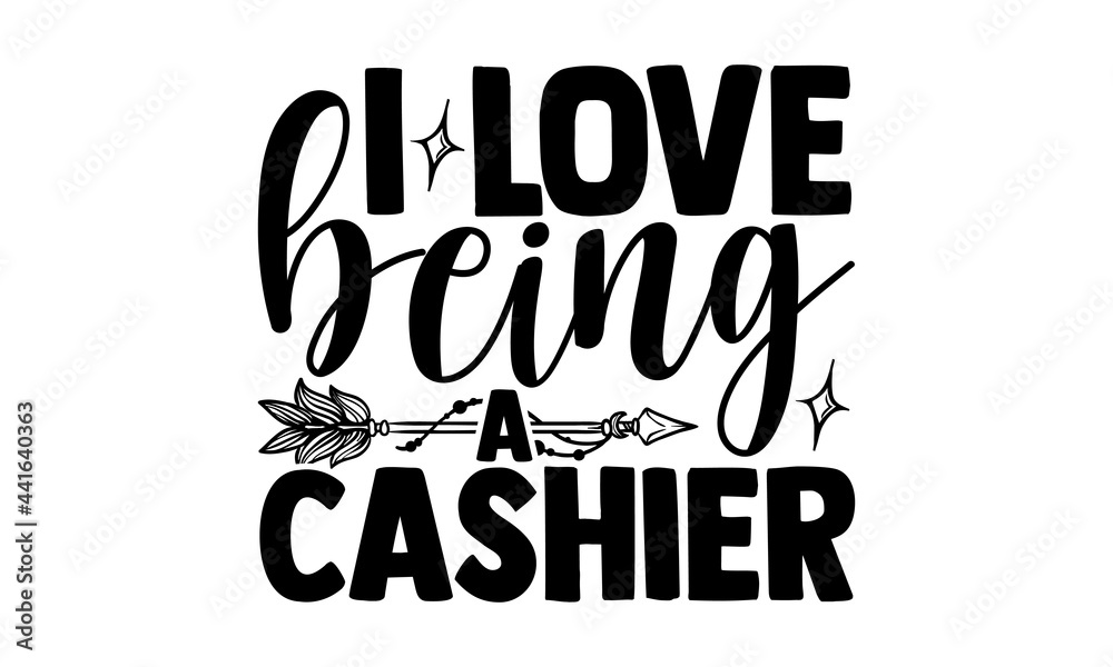 I love being a cashier - Cashier t shirts design, Hand drawn lettering ...