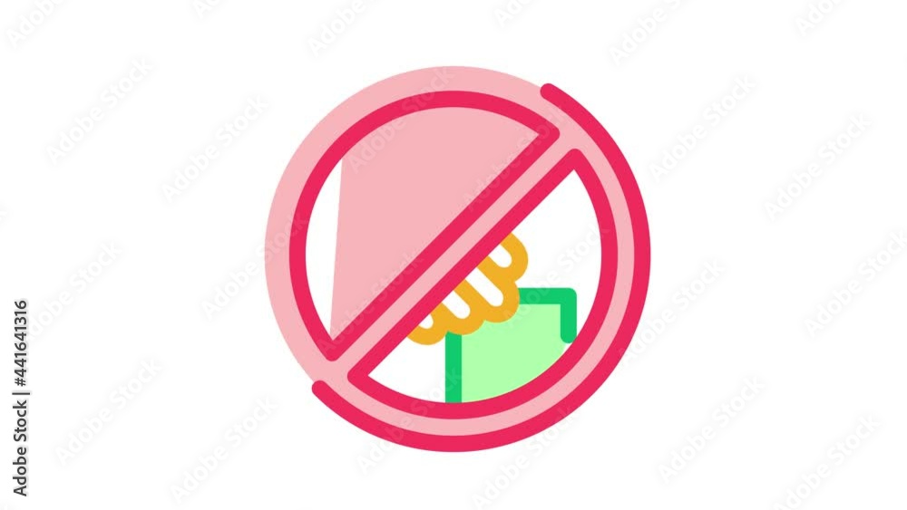Shoplifting Prohibition Icon Animation Color Shoplifting Prohibition