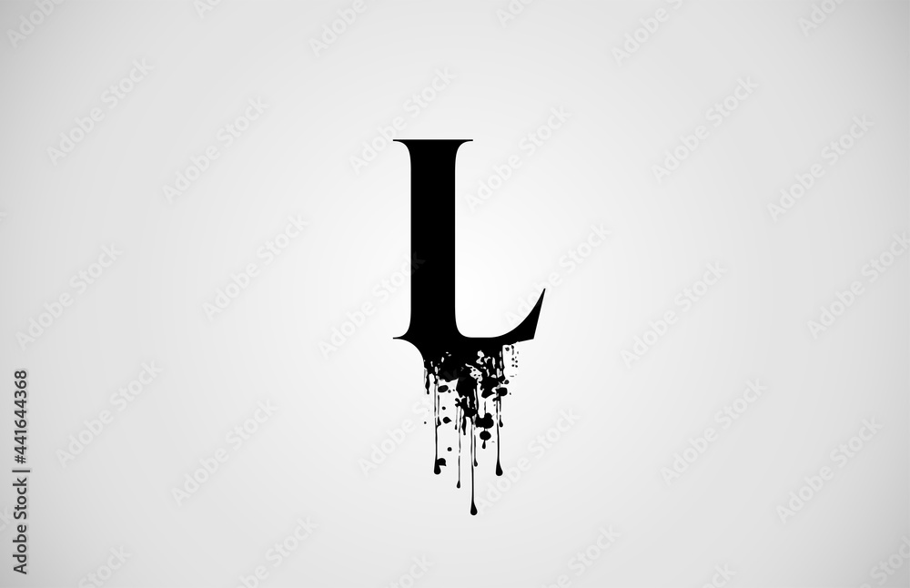 Vintage L alphabet letter logo for business and company with black ...