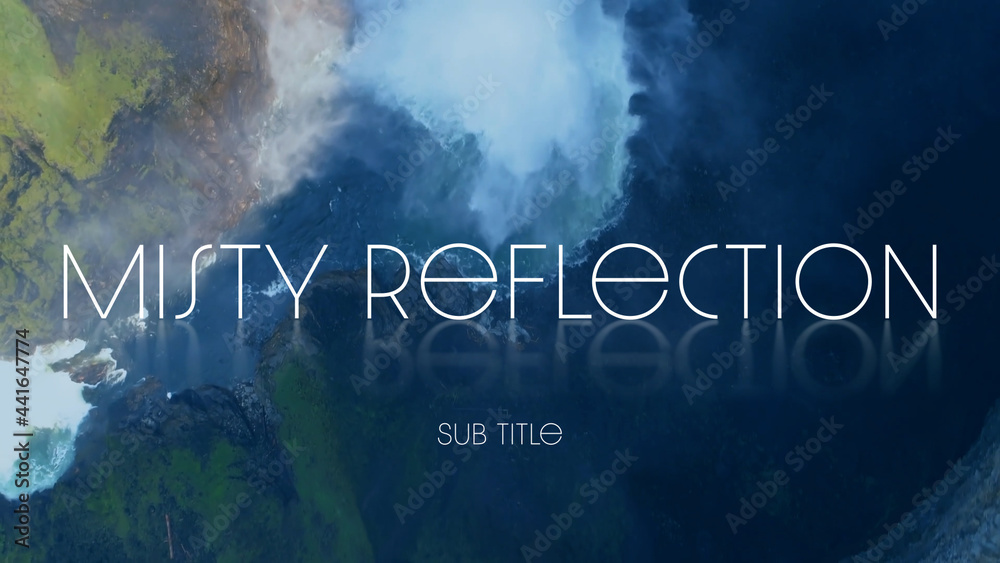 Misty Reflection Title Stock Template | Adobe Stock