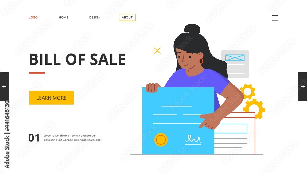 Bill of sale concept Stock Vector | Adobe Stock