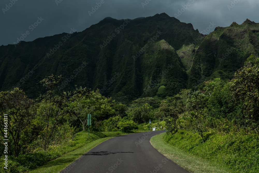Koolau Range, Hoomaluhia Botanical Garden, Honolulu, Oahu, Hawaii ...