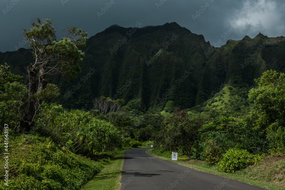 Koolau Range, Hoomaluhia Botanical Garden, Honolulu, Oahu, Hawaii ...