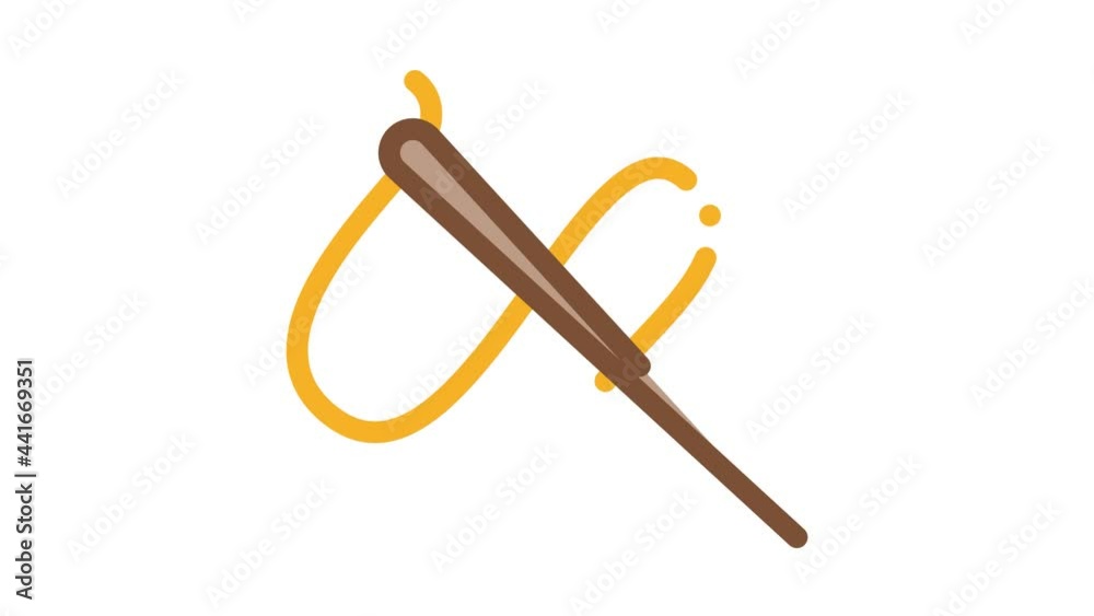 Needle And Thread Icon Animation. color Needle And Thread animated icon ...
