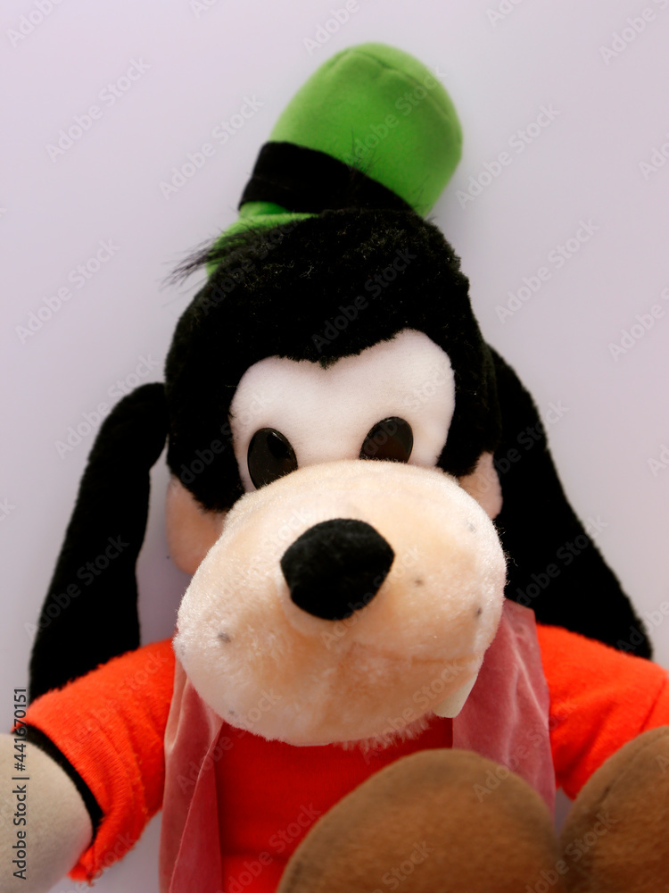 Goofy. Mickey Mouse friend character. Animated dog. Famous Walt Disney ...