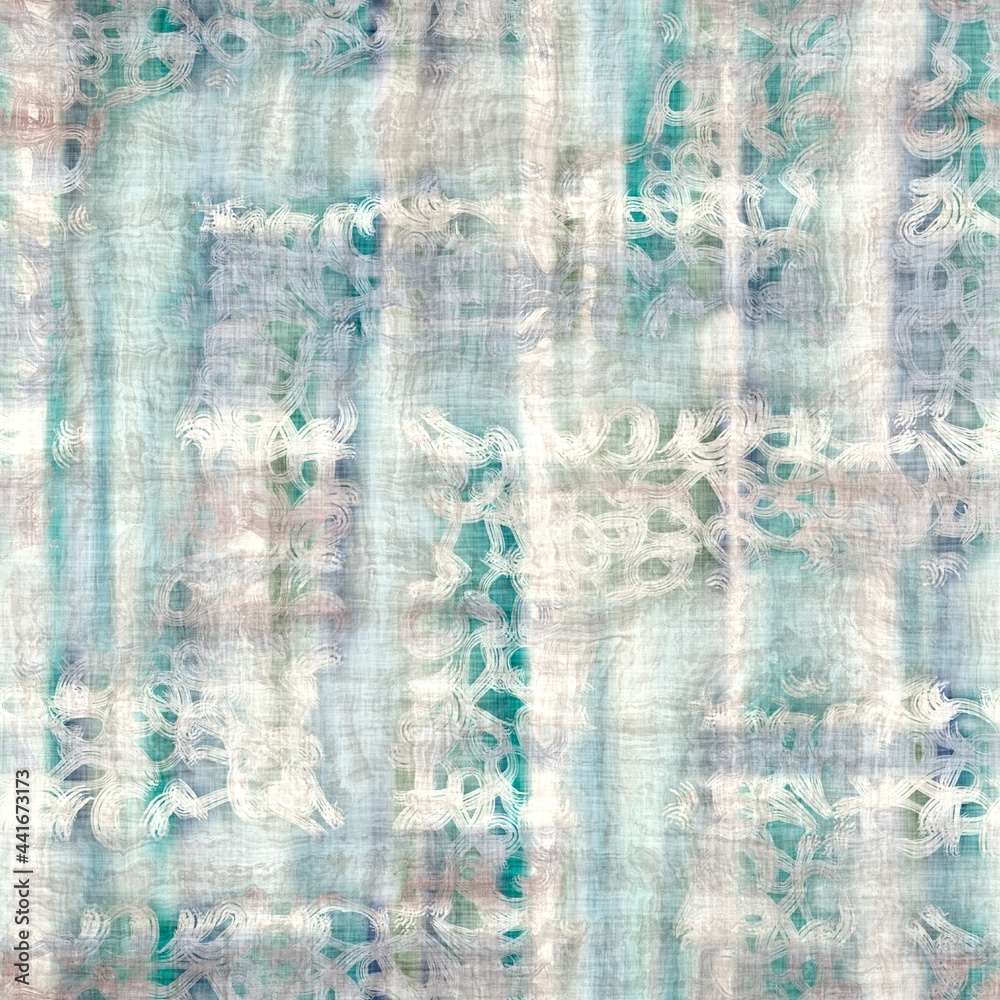 Seamless pastel batik pattern swatch for print with abstract hand drawn ...