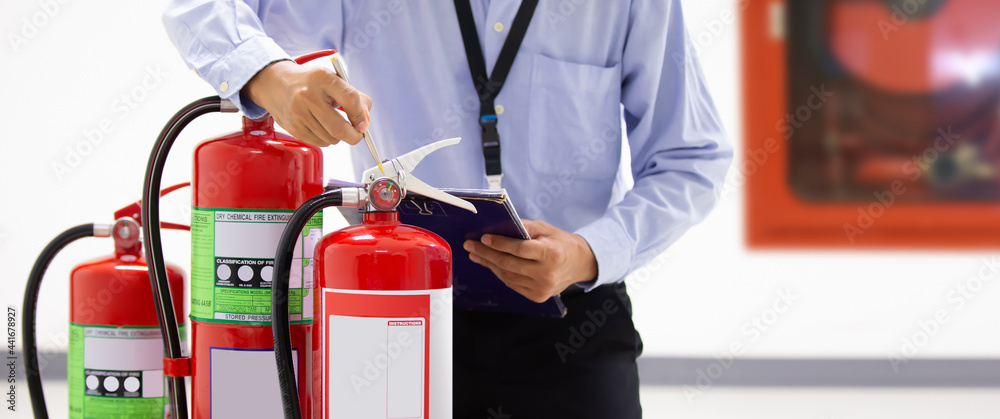 Fire extinguisher, Firefighter use inspection list checking pressure ...