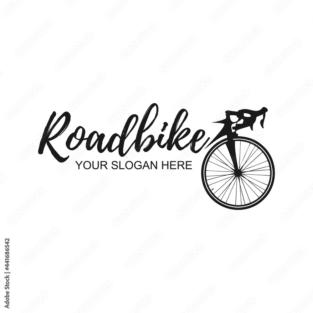 Design template vector of a road bike for an icon, logo or emblem of ...