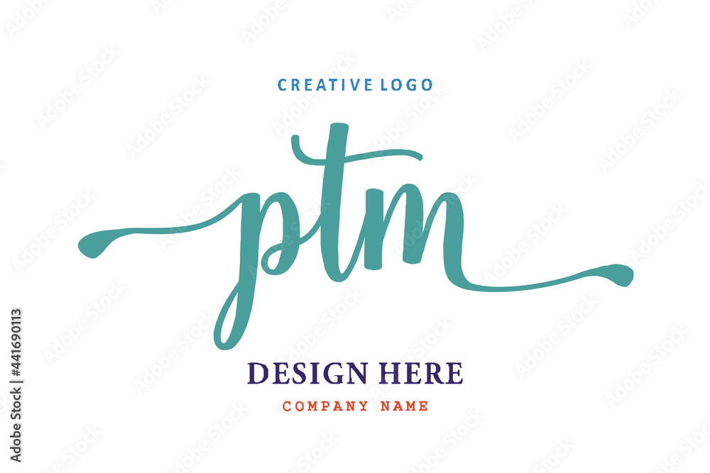 PTM lettering logo is simple, easy to understand and authoritative ...