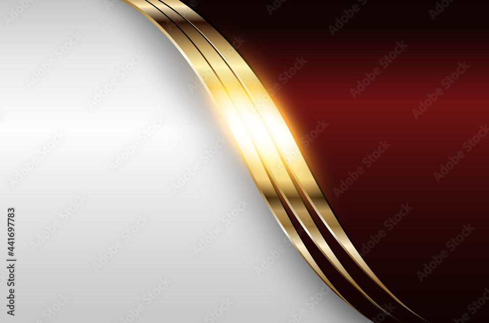Business elegant background, silver gold metallic with dark red, 3D ...