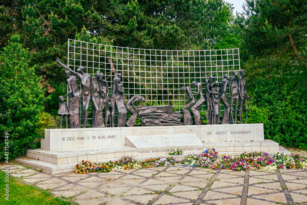 The Hague, Netherlands - June 2021: Monument in memory of the war ...