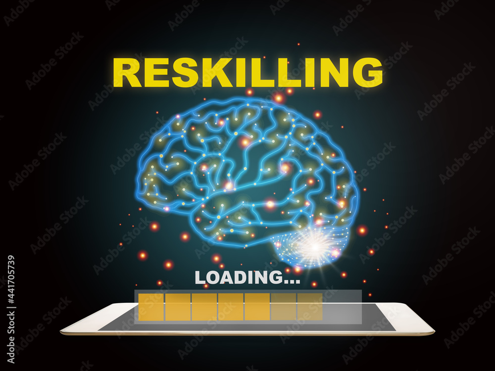 Reskilling loading with brain modern technology machine learning ...