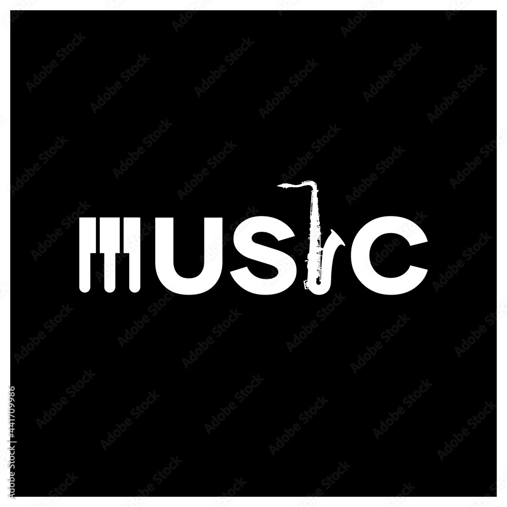 Music logo template. Music instruments symbols. Voice equalizer emblems ...
