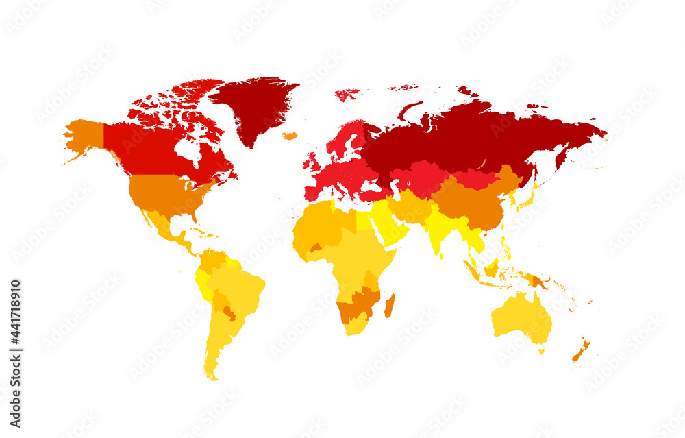 World map Global Warming infographic, isolated on the white background ...