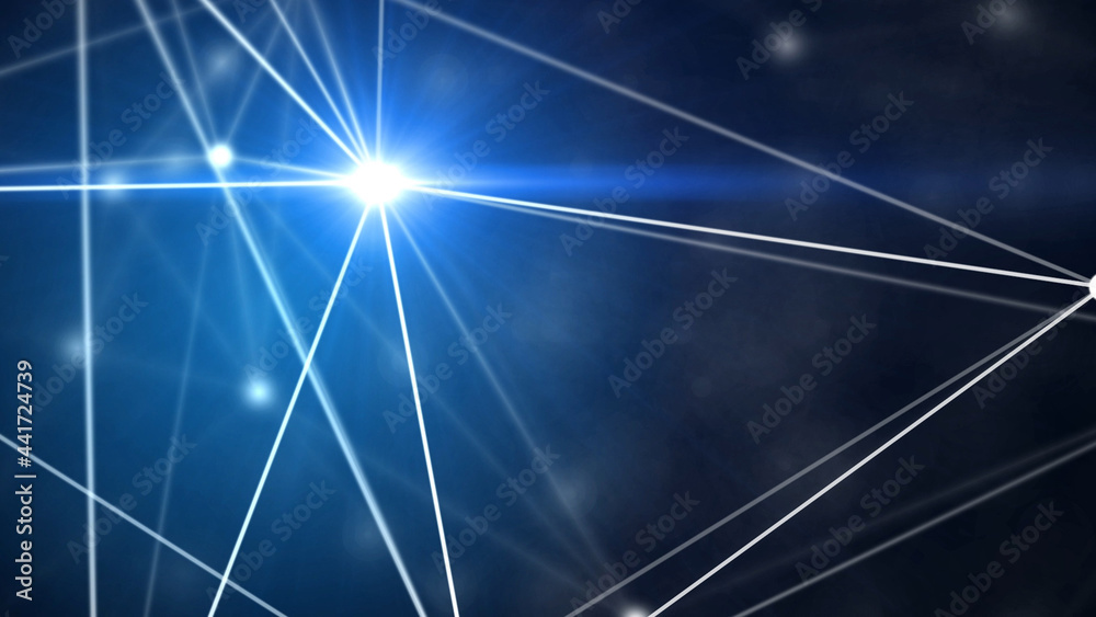 Blue wallpaper with digital illustrated bright lines for wallpapers ...