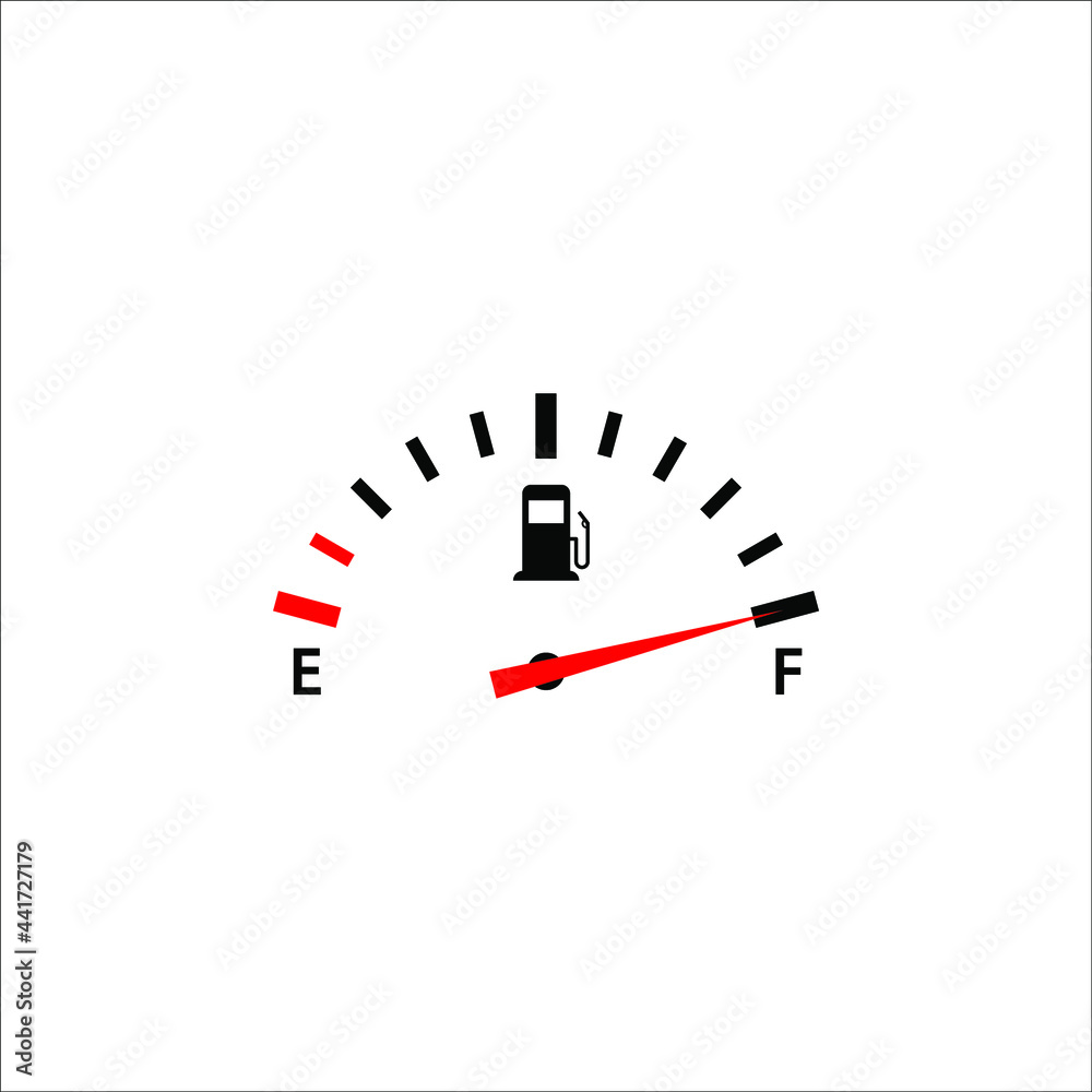 Fuel indicators gas meter with blank screen. Gauge vector tank full ...