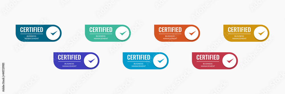 certified icon badge template with category business profession ...