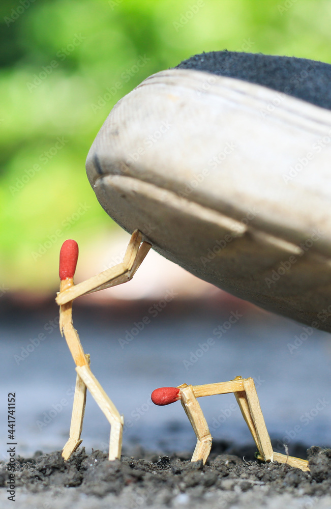 Matchstick art photography used matchsticks to create the character ...