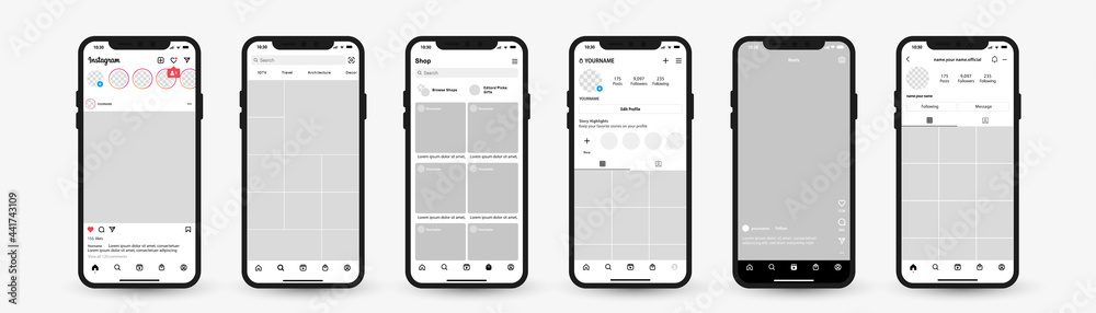 Vetor de instagram mockup social media template , new update instagram ...