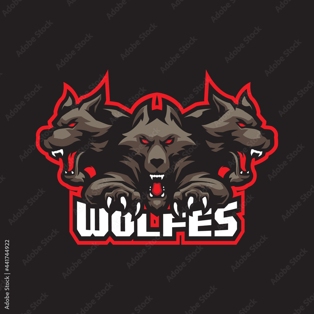 Wolf mascot logo design vector with modern illustration concept style ...