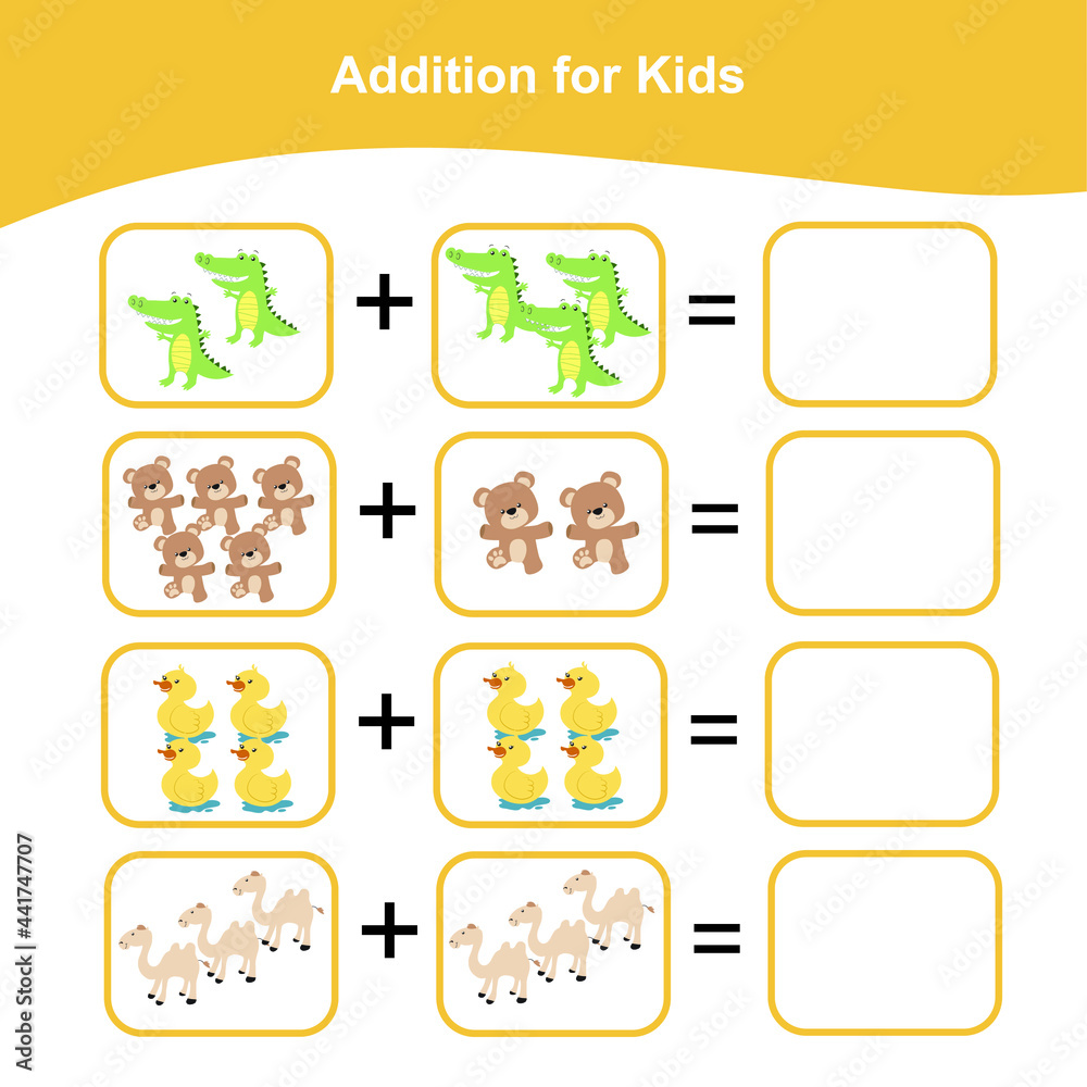Counting game for preschool children. This worksheet is good for ...