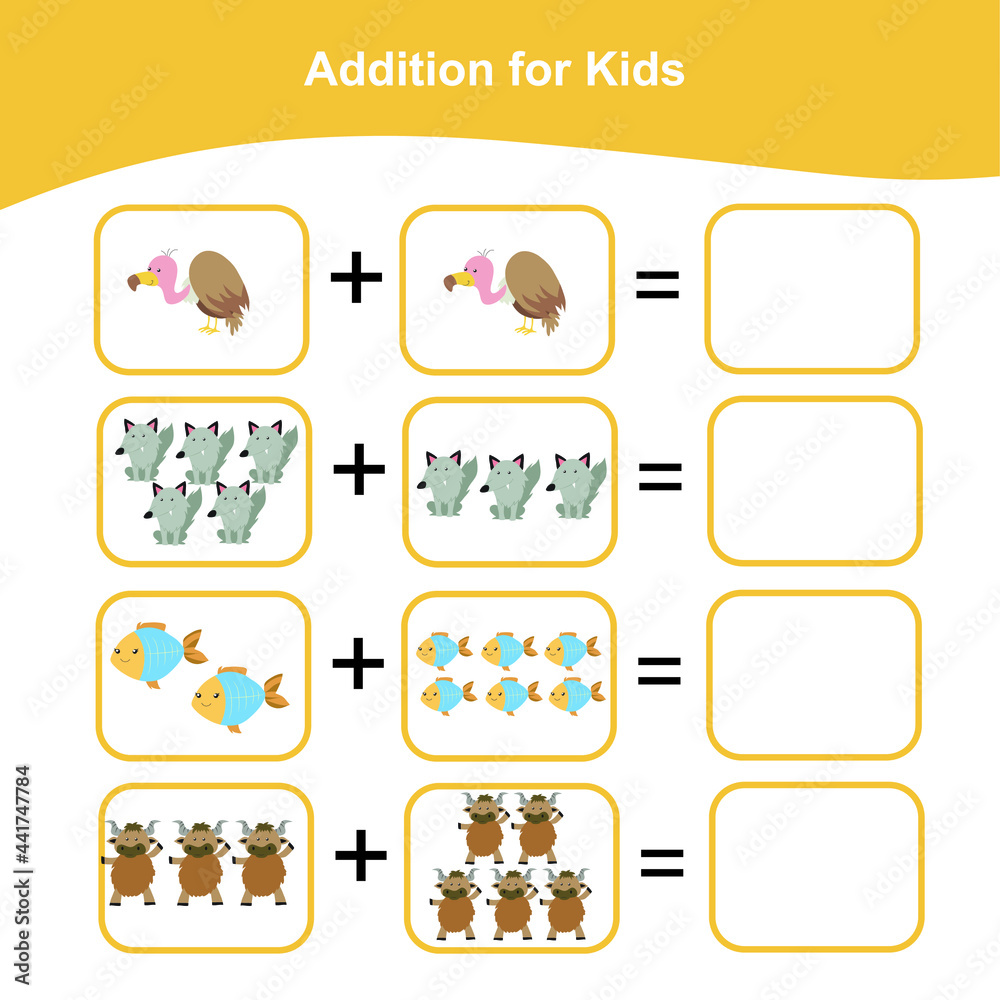 Counting game for preschool children. This worksheet is good for ...
