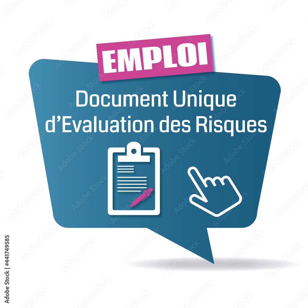 Logo document unique d'évaluation des risques. Stock Vector | Adobe Stock