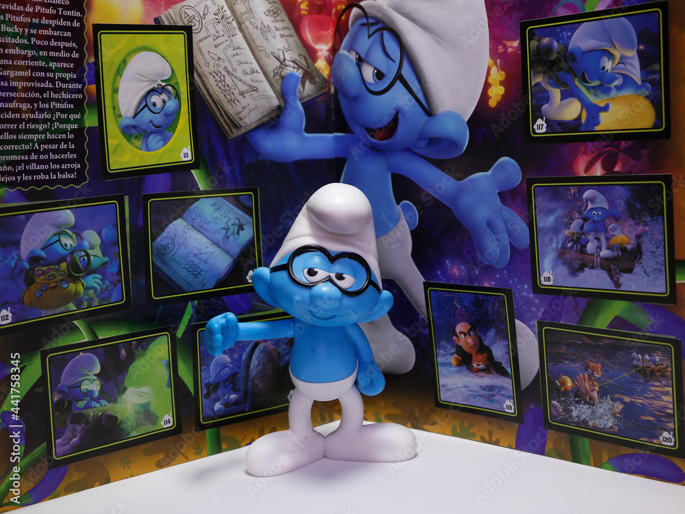 The smurfs. Philosopher. Little blue creatures that live in mushroom ...