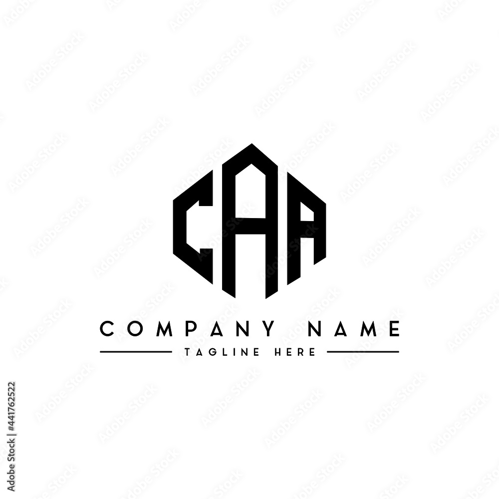CAA letter logo design with polygon shape. CAA polygon logo monogram ...